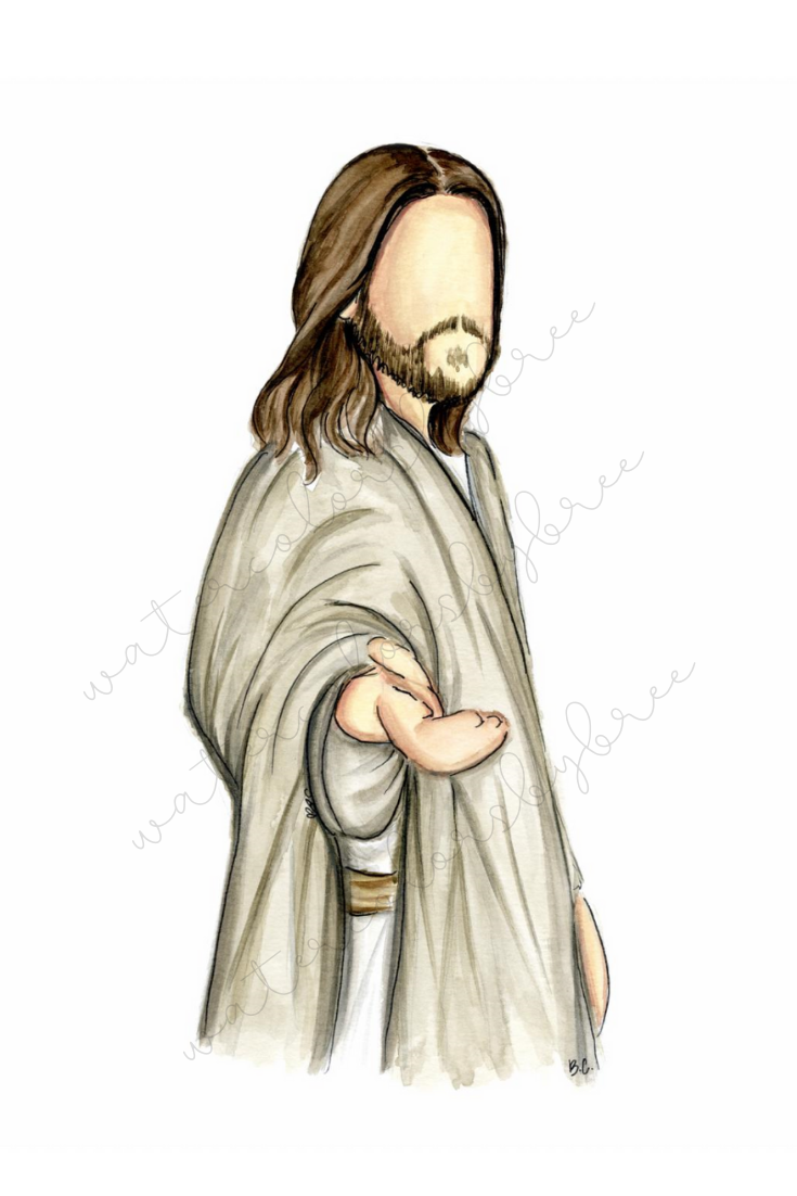 LDS pictures of Christ, watercolor – Watercolorsbybree