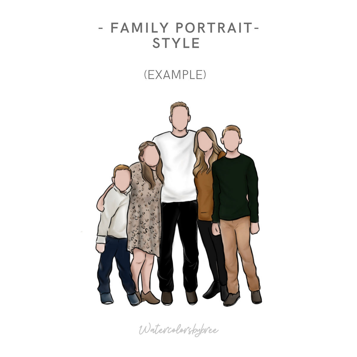 Digital Family Portraits *digital file only – Watercolorsbybree